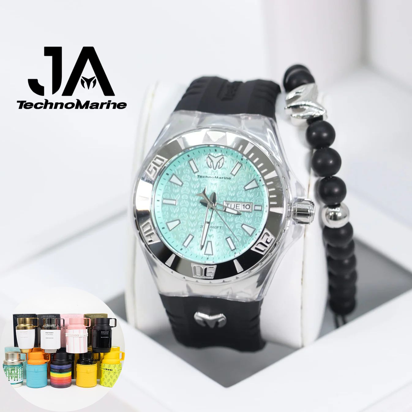 TechnoMarine Cruise Monogram Men's Watch - 47.8mm, Silver + Una Pulser – J & A Technomarine y ...