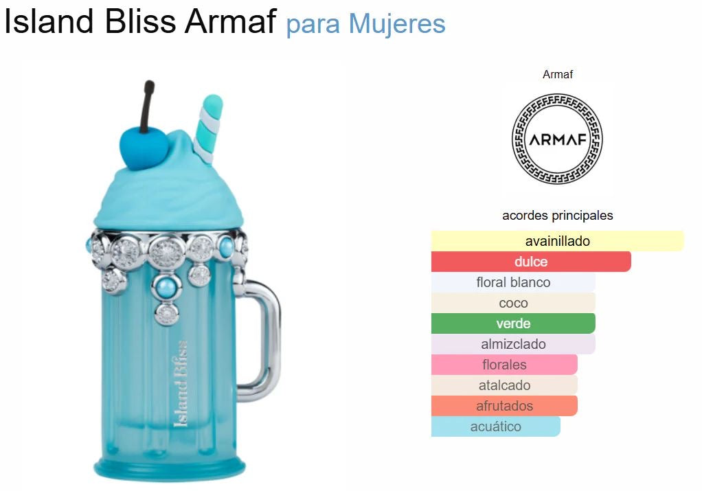 ISLAND BLISS ARMAF 3.3OZ – J & A Technomarine y Accesorios