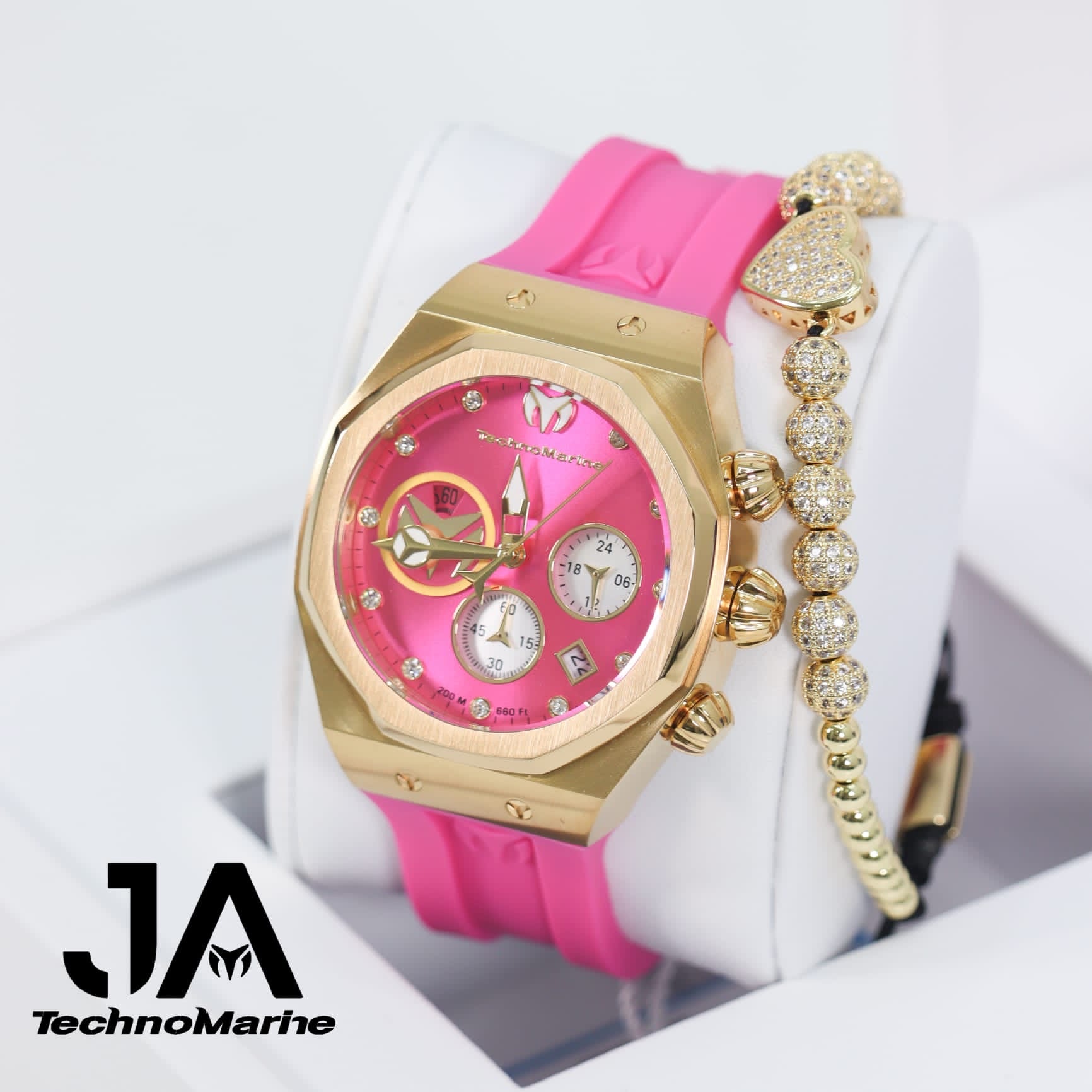 Technomarine Women Reef Sun Stainless Steel Quartz Watch With Silicone – J & A Technomarine y ...